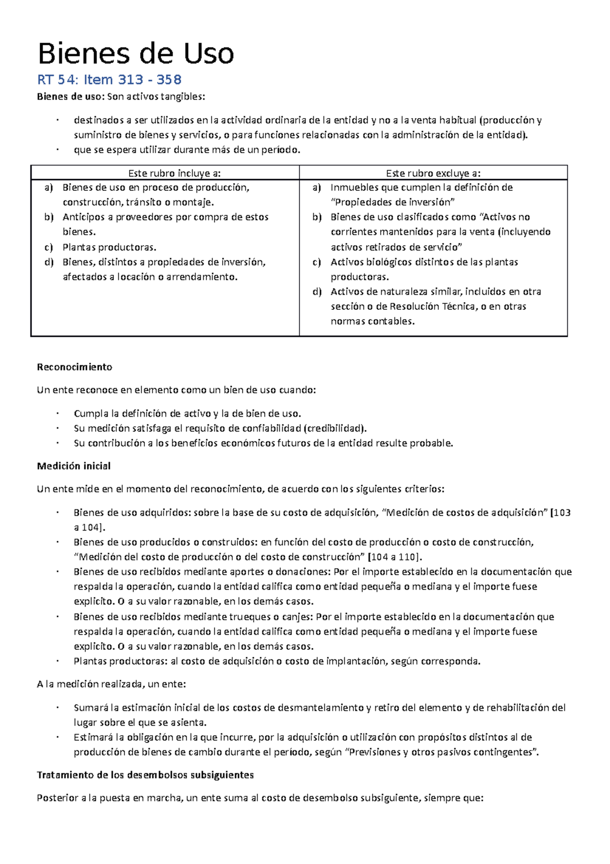 Bienes de Uso - material - Bienes de Uso RT 54: Item 313 - 358 Bienes ...