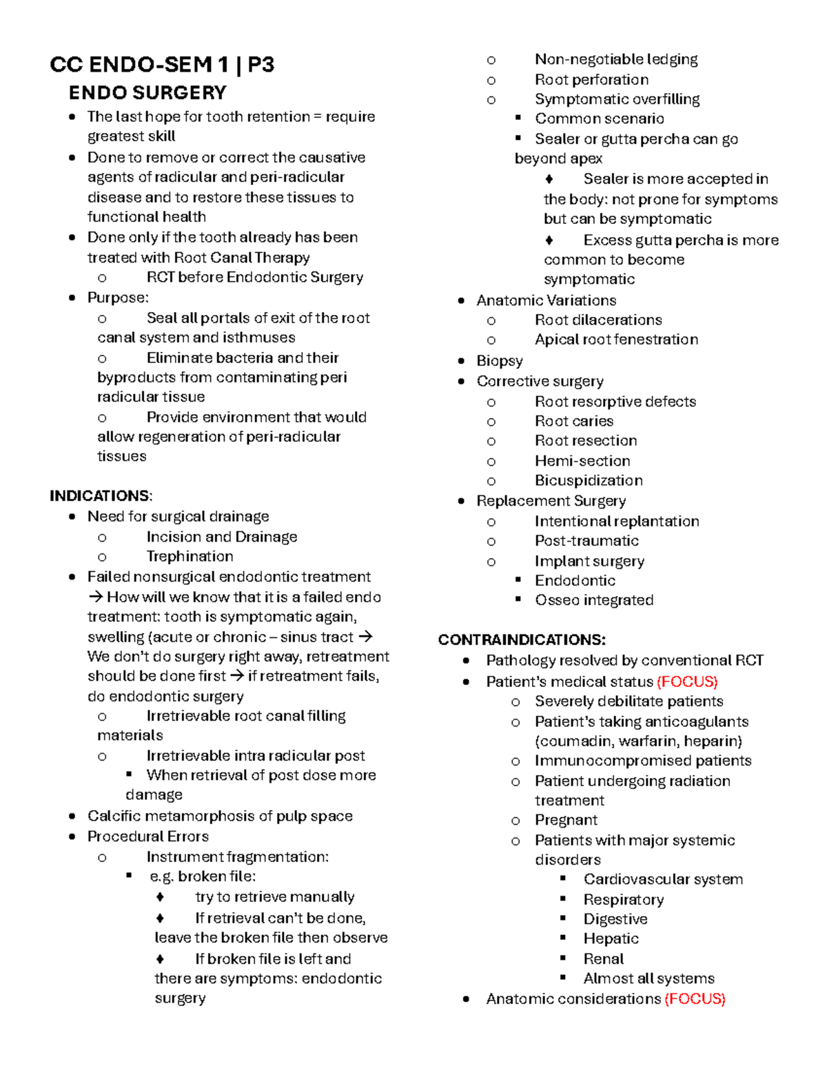 CC-ENDO-P3 - P3 endo sem - CC ENDO-SEM 1 | P 3 ENDO SURGERY The last hope for tooth retention ...
