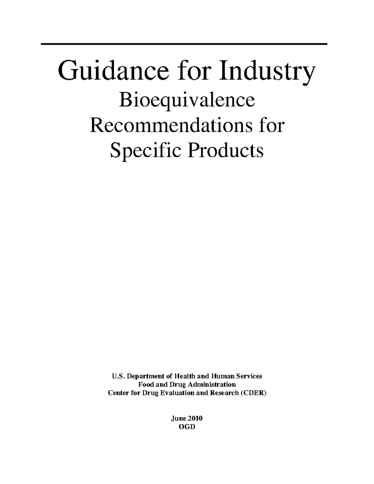 Bioequivalence guideline for specific products - ywvut Guidance for ...