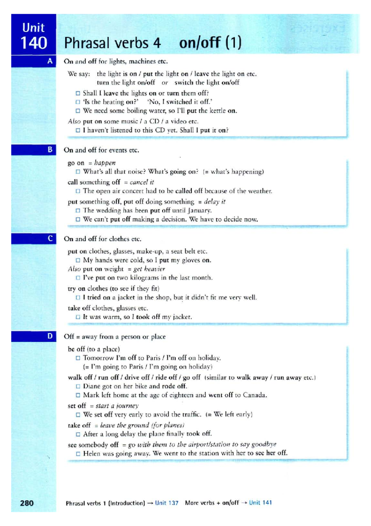 Phrasal Verbs 140a - Practice materials for the second semester of the ...