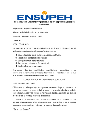 3° Planeación Necesidades Satisfechas SIN LA Tierra Desecha SHC ...