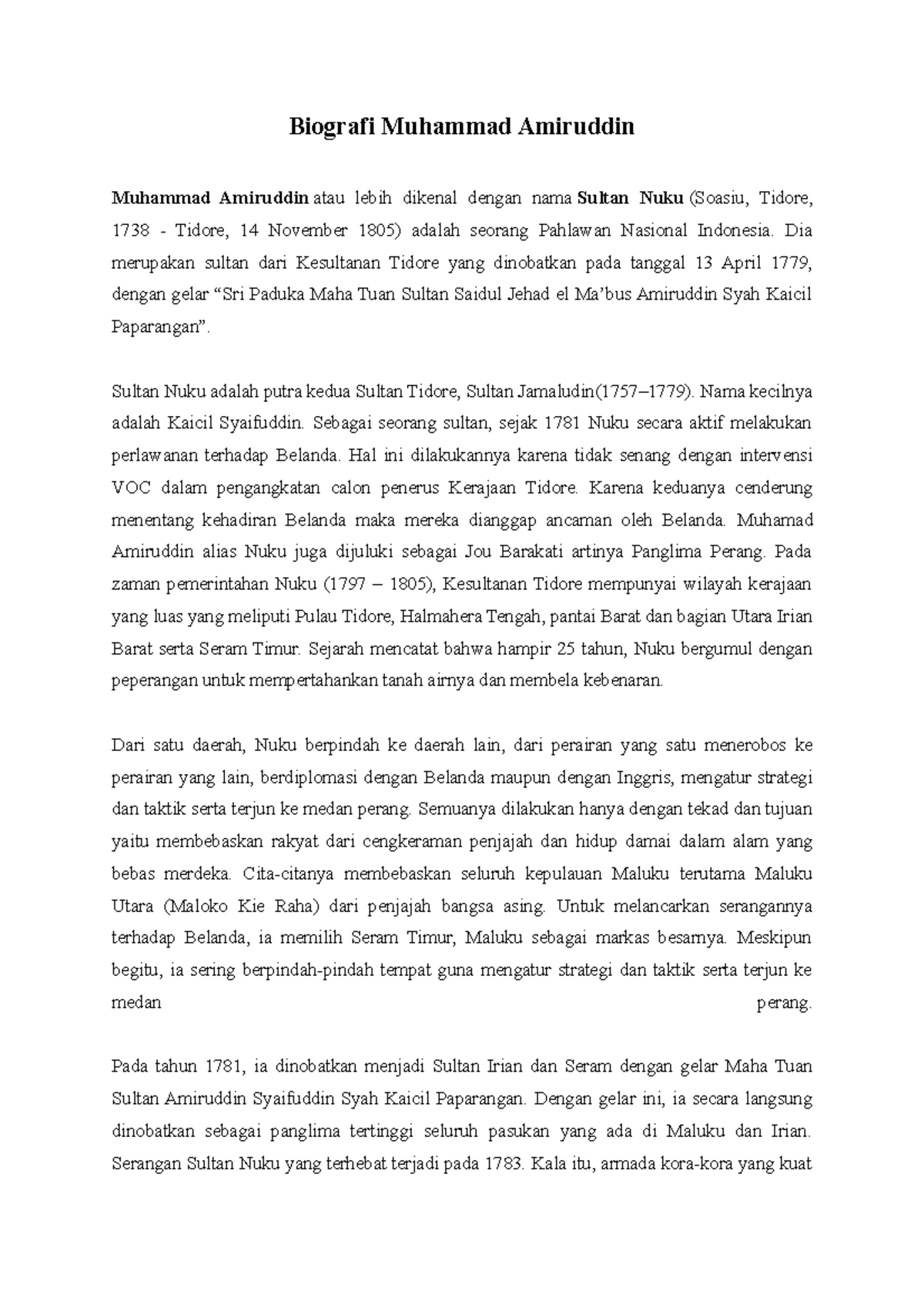 Biografi Muhammad Amiruddin - Biografi Muhammad Amiruddin Muhammad ...