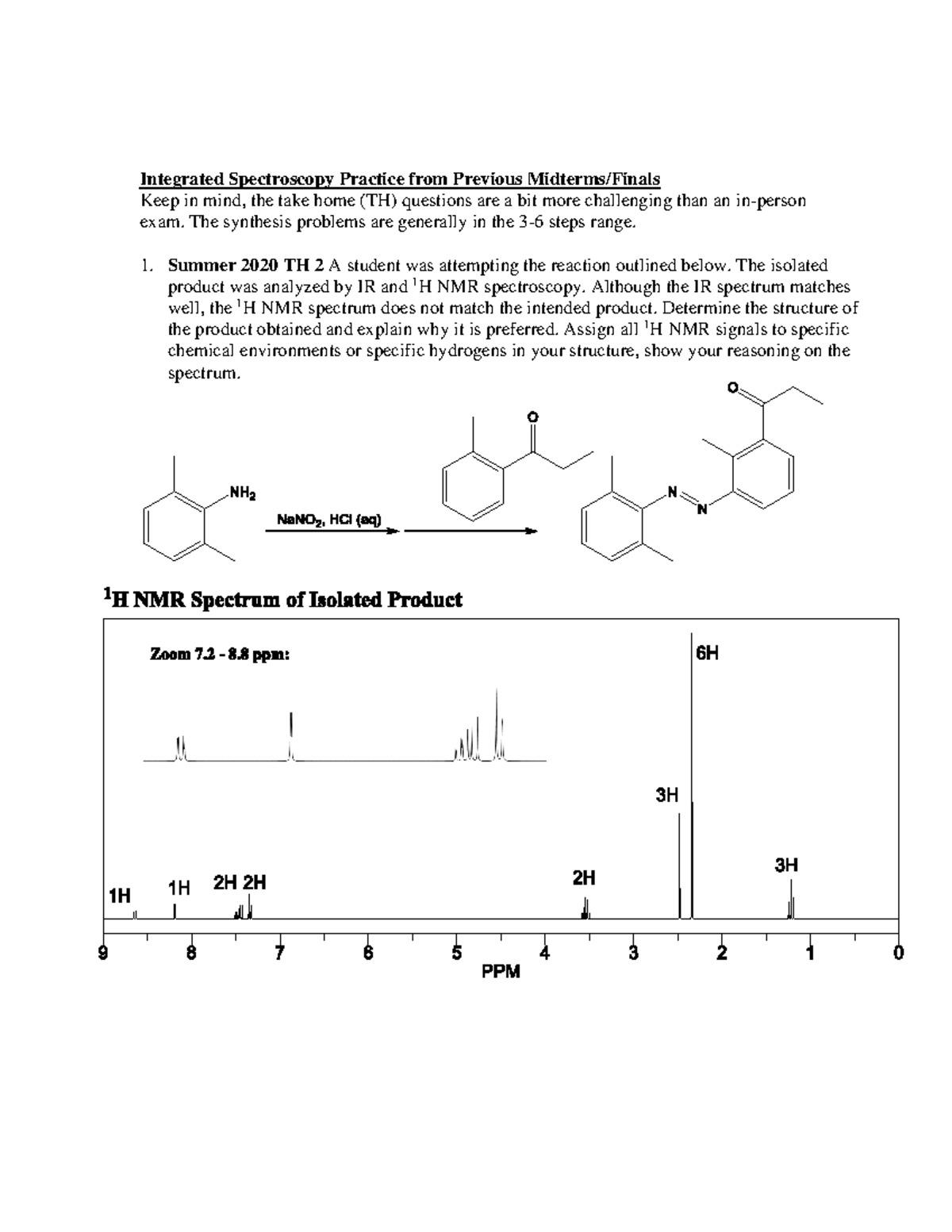 Compiled Integrated Spec Practice (CHEM 222) - Integrated Spectroscopy ...