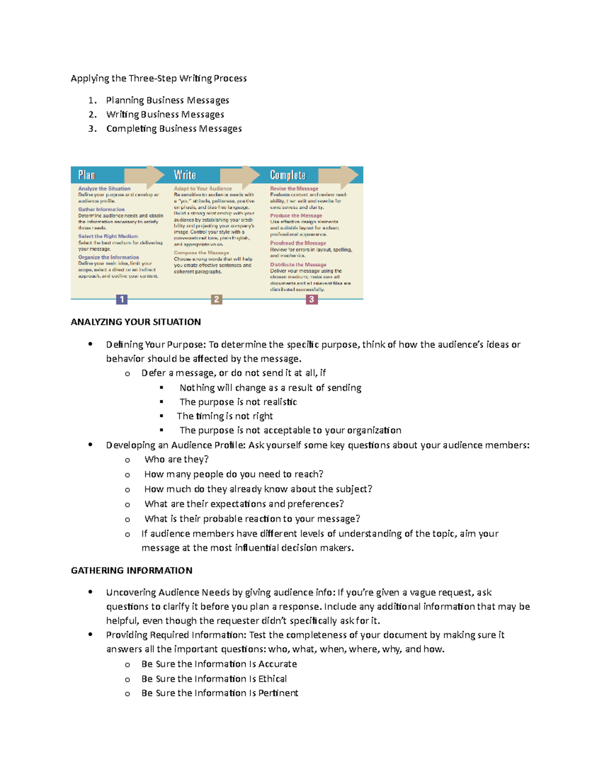 Chapter 4 - Applying the Three-Step Writing Process Planning Business ...