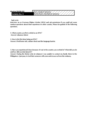 Activity-1 Chap-4 - Activity-1 Chap-4 - Activity: Write it up! Name ...
