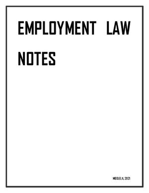 LPR 2972 Employment Law Assignment 1 - UNZA - Studocu