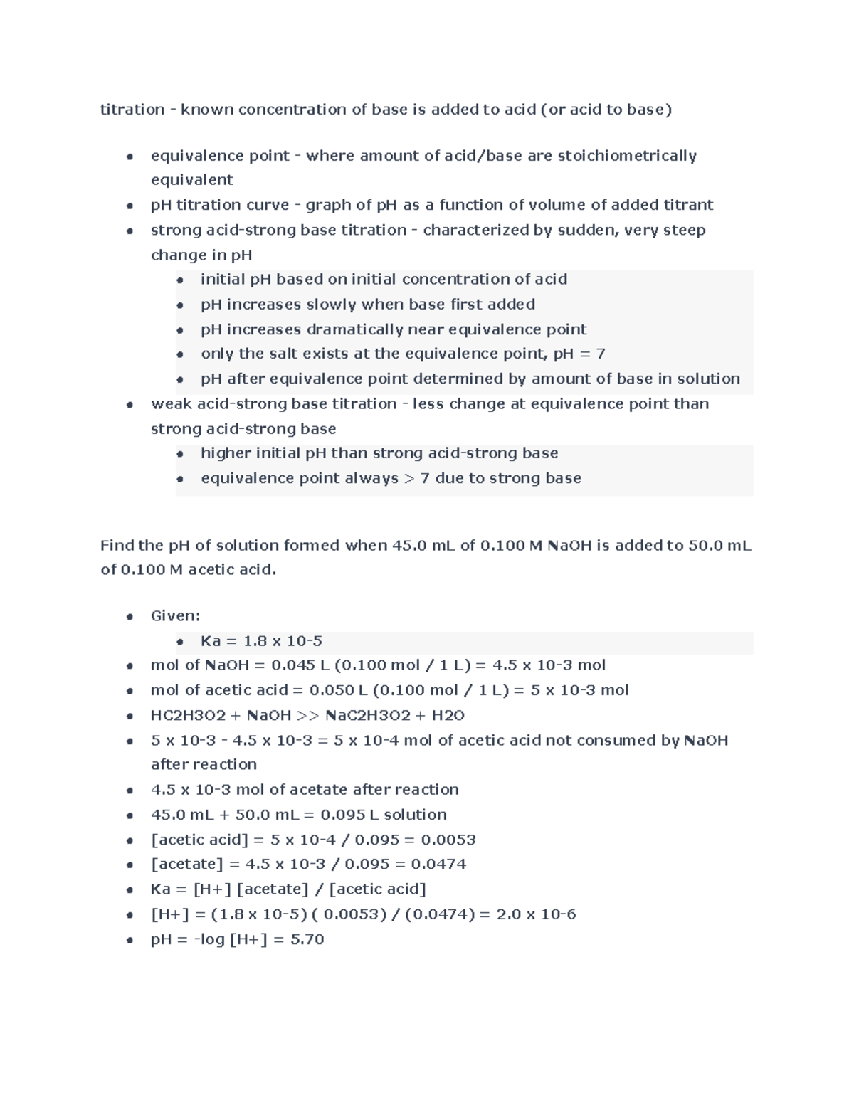 Unit 4 Principles and Applications in Analytical Chemistry - titration ...