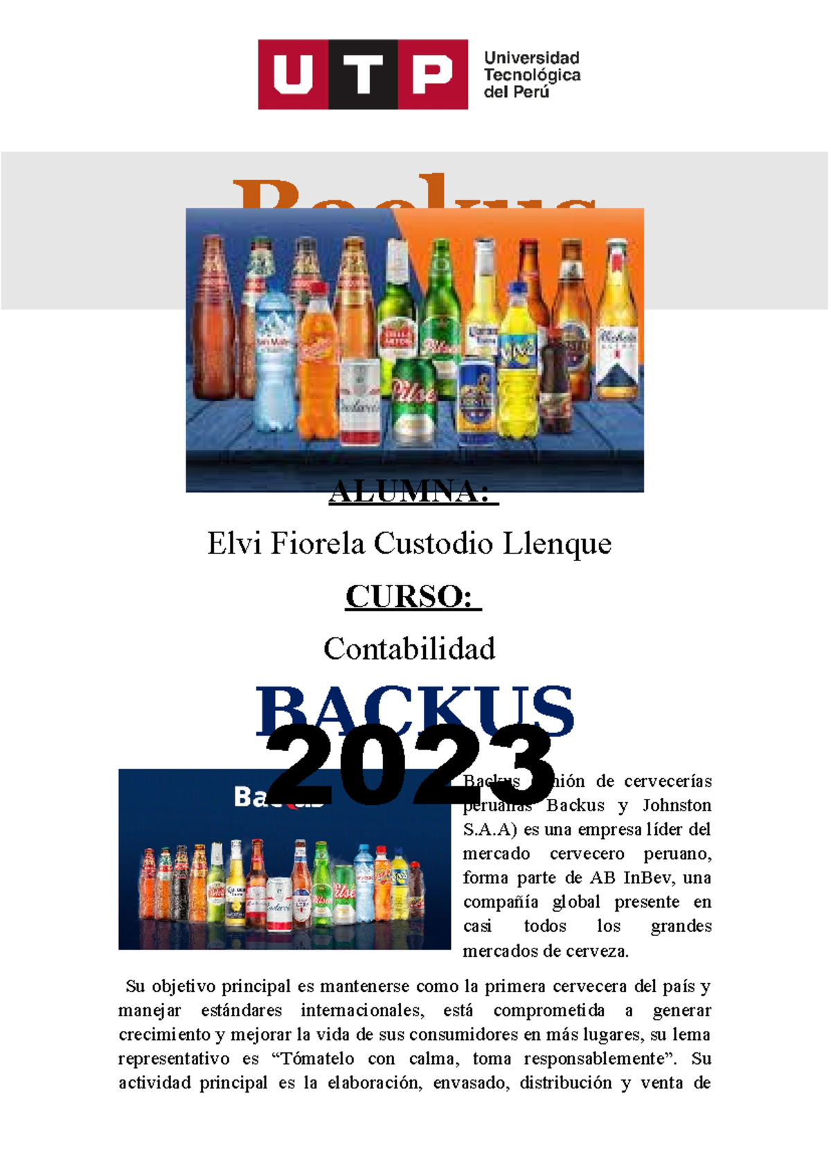 Backus - información - BACKUS Backus (Unión de cervecerías peruanas ...