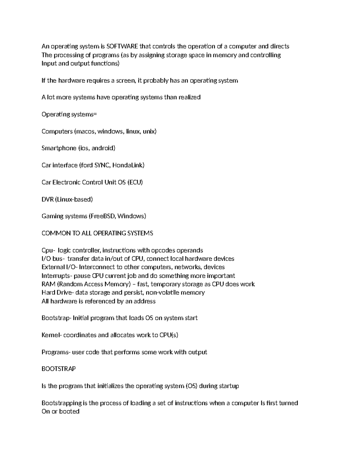 1.3.1 What are operating systems - An operating system is SOFTWARE that ...