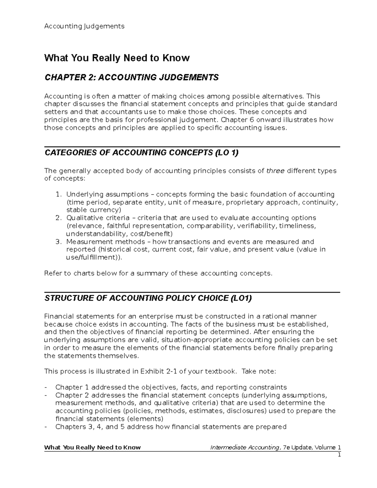 Chap 2 and 3 - Notes - What You Really Need to Know CHAPTER 2 ...