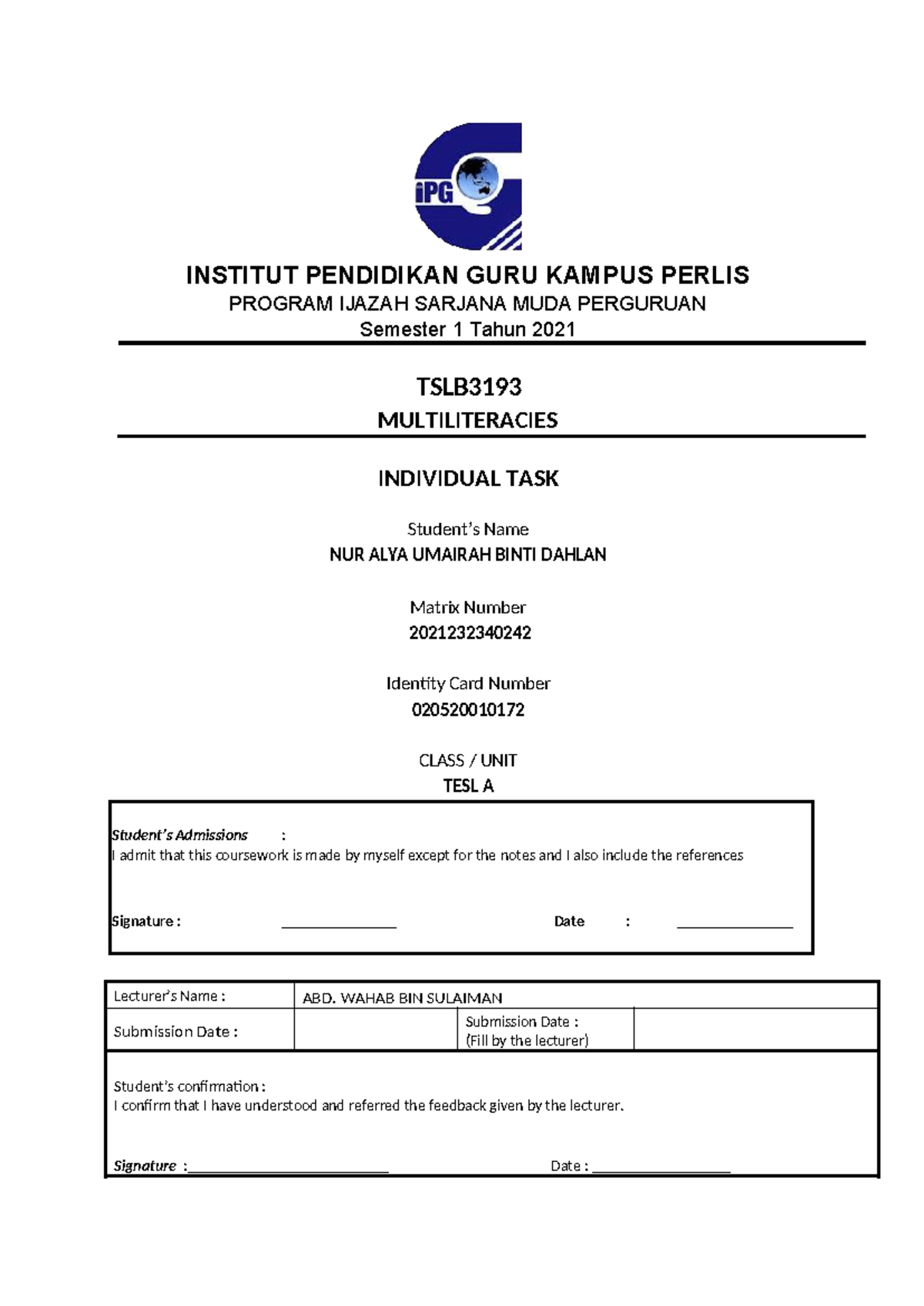 07 NUR ALYA Umairah Binti Dahlan TASK 1 Infographics - INSTITUT ...