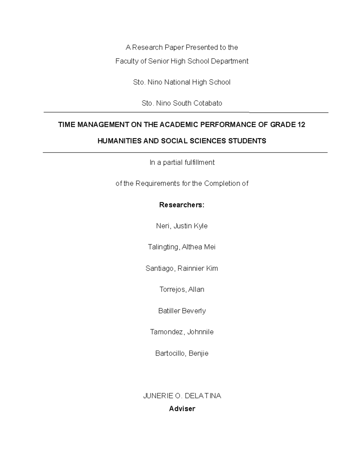 Theoritical-Framework - A Research Paper Presented to the Faculty of ...