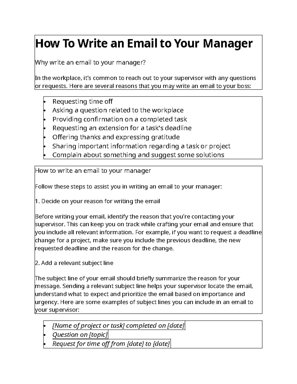 How To Write an Email to Manager - How To Write an Email to Your ...