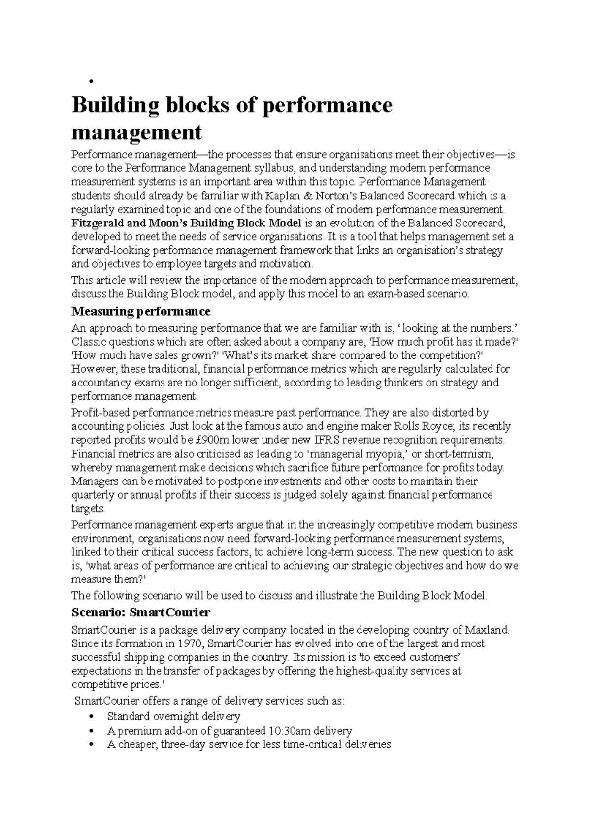 F5 Building blocks of performance management - Building blocks of performance management - Studocu