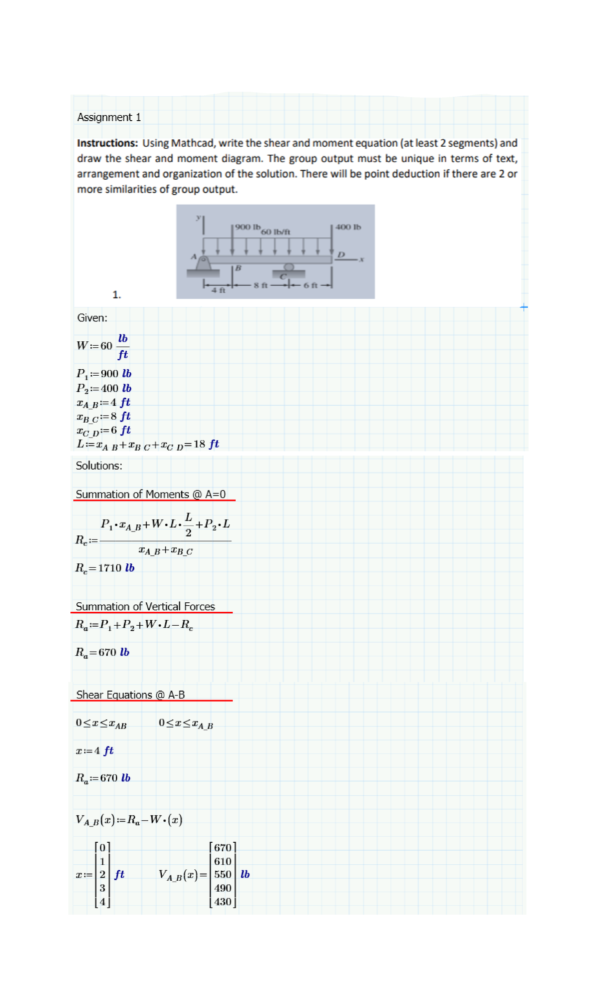 Group Assignment 1 - Numerical Solutions Course - Beams - Examples - Civil Engineering - Studocu