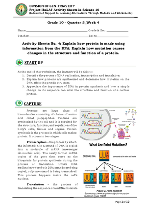 Science-10-Q3-MELC -13 Week 2 - Project ISuLAT Activity Sheets in ...