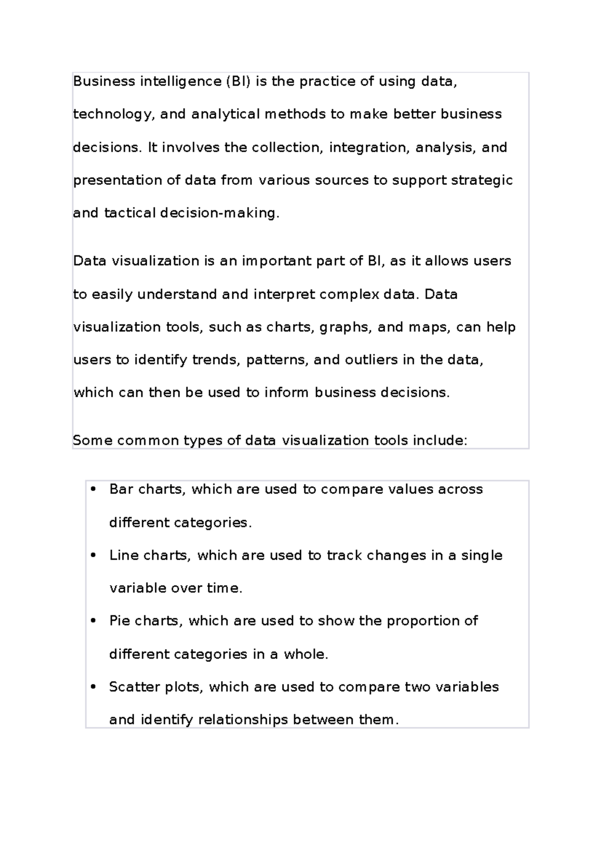 Business intelligence and data visualization - Business intelligence ...