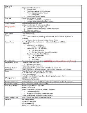 OB Final - Study guides for exams - Labor and birth complications ...
