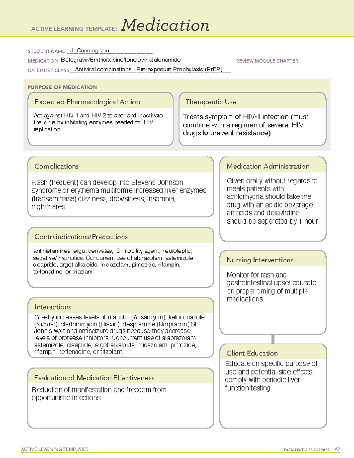 Active Learning Template medication Pr EP - ACTIVE LEARNING TEMPLATES ...