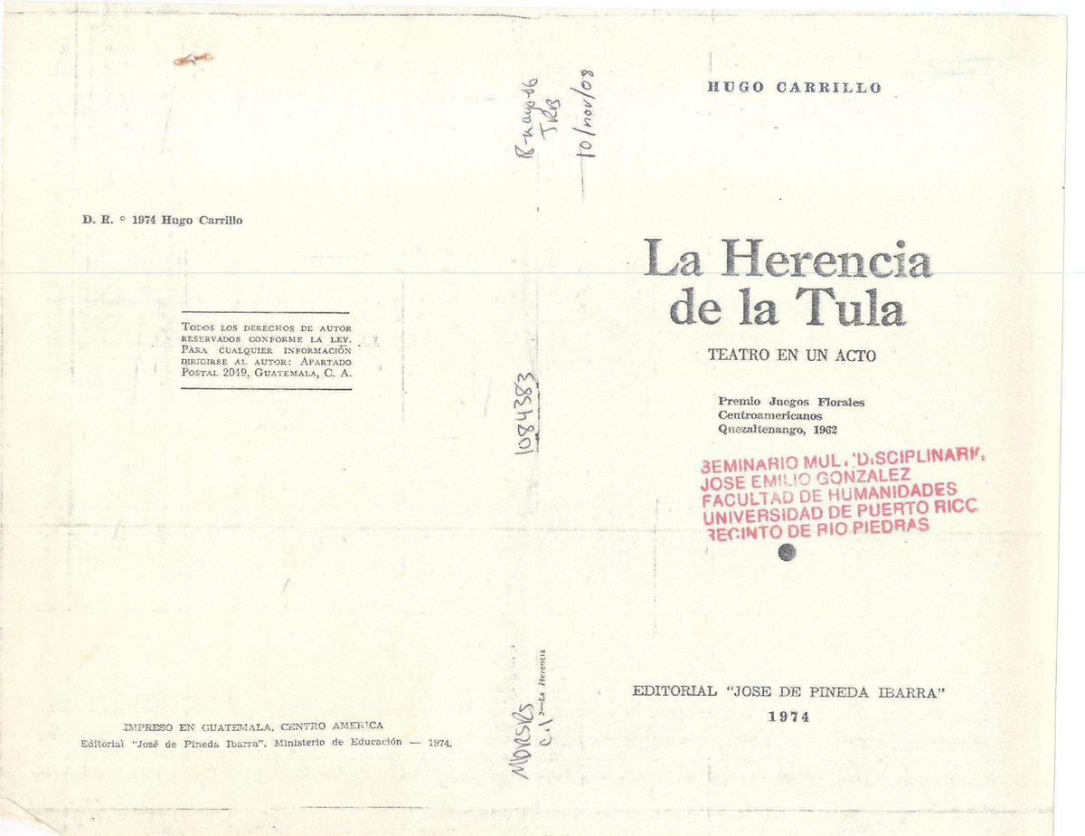 La herencia de la Tula - Ciencias juridicas y sociales - Studocu