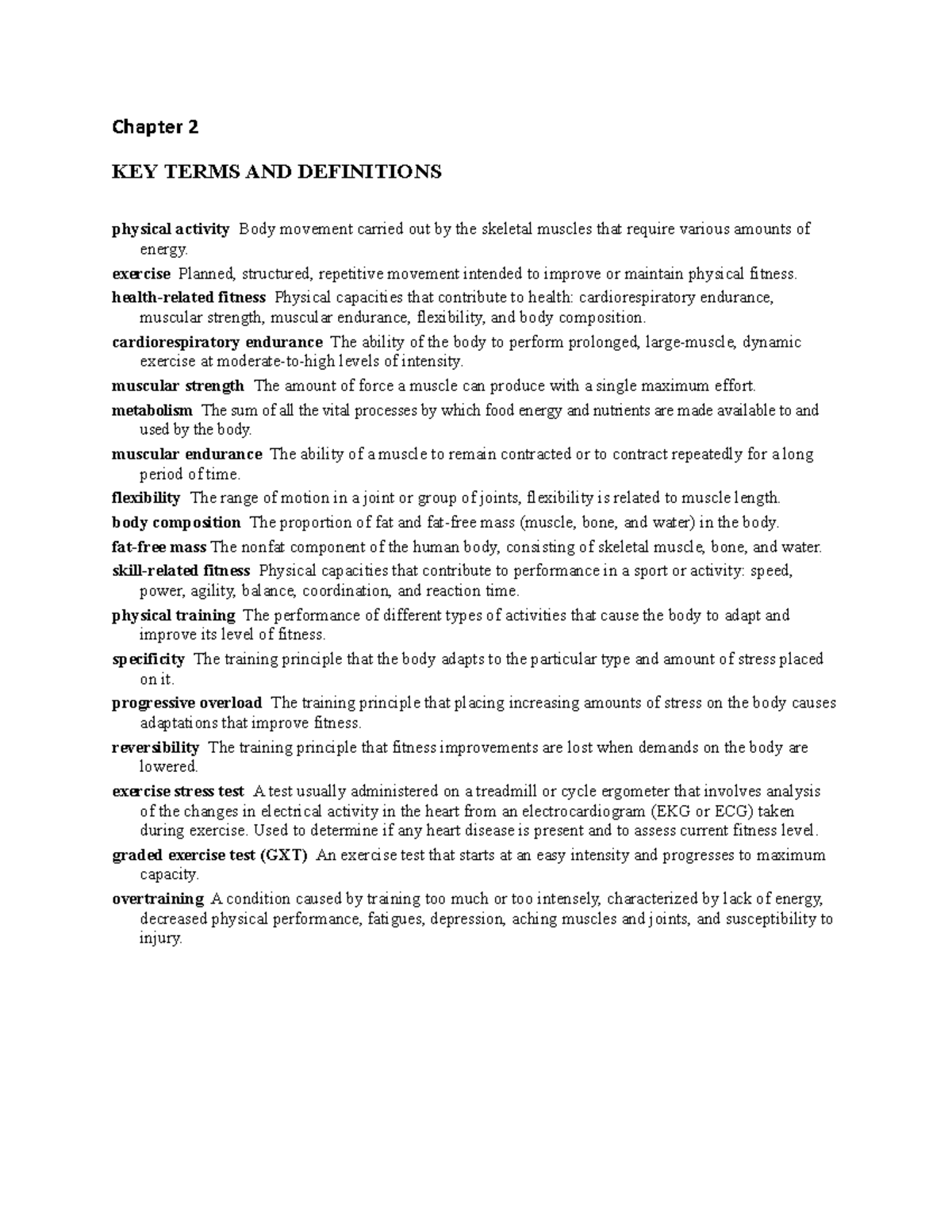Chapter 2 Key terms and defintions - Chapter 2 KEY TERMS AND ...