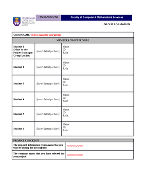ISP250 SRS - isp srs report - Group Project ISP Software Requirement ...