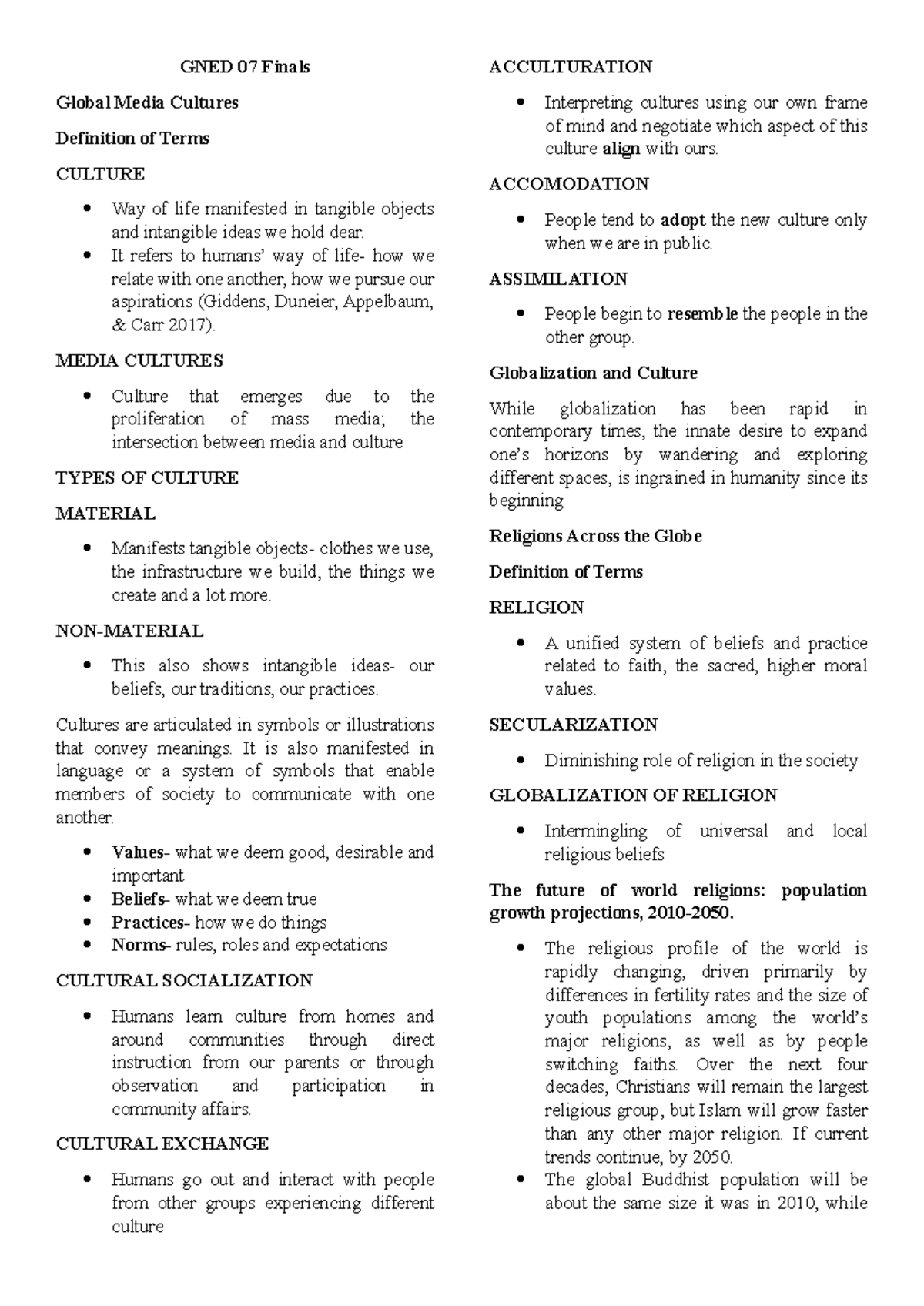 GNED 07 Finals - GNED 07 Finals Global Media Cultures Definition of ...