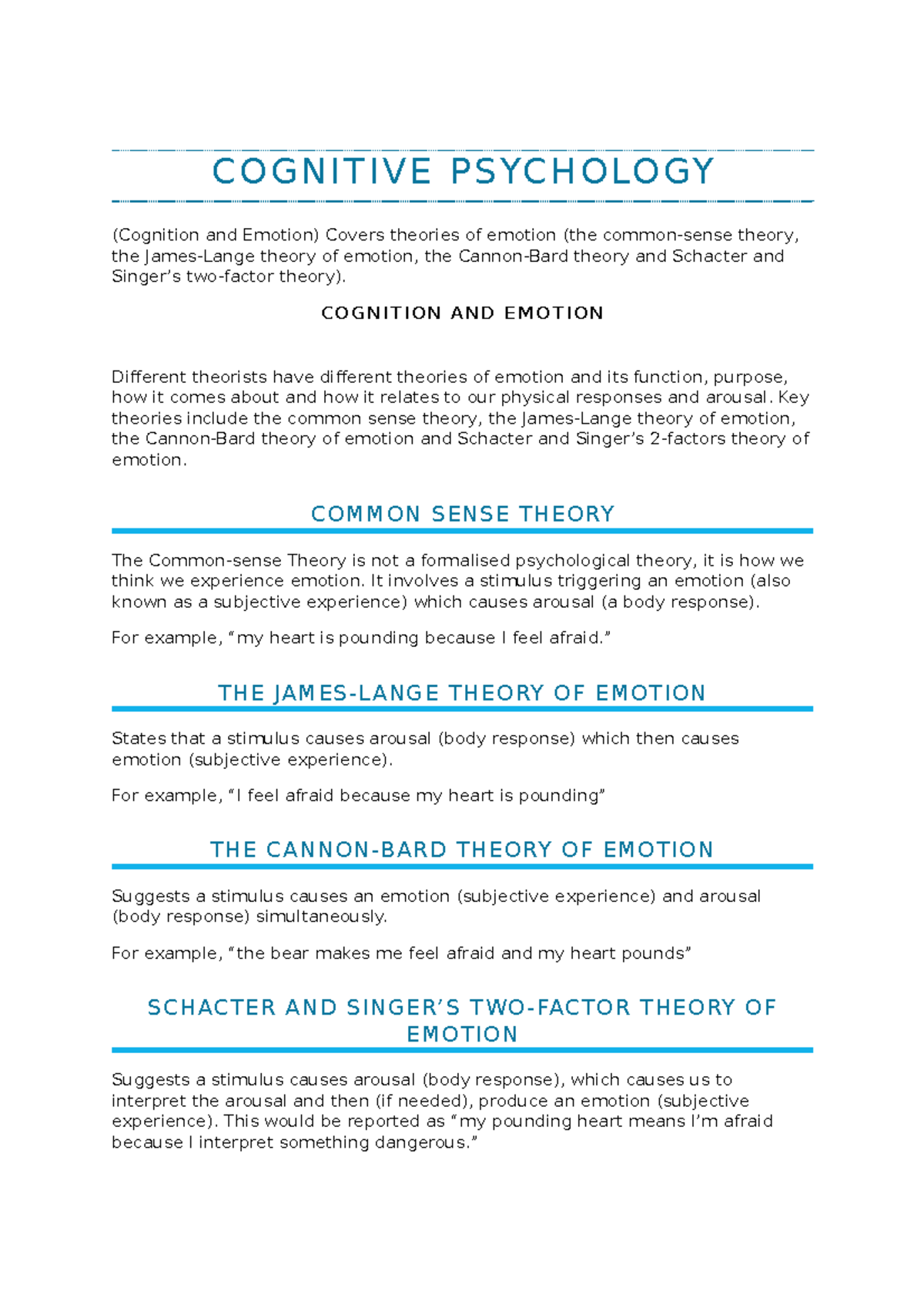 Cognitive Psychology 14 - C O G N I T I V E P S YC H O LO GY (Cognition ...