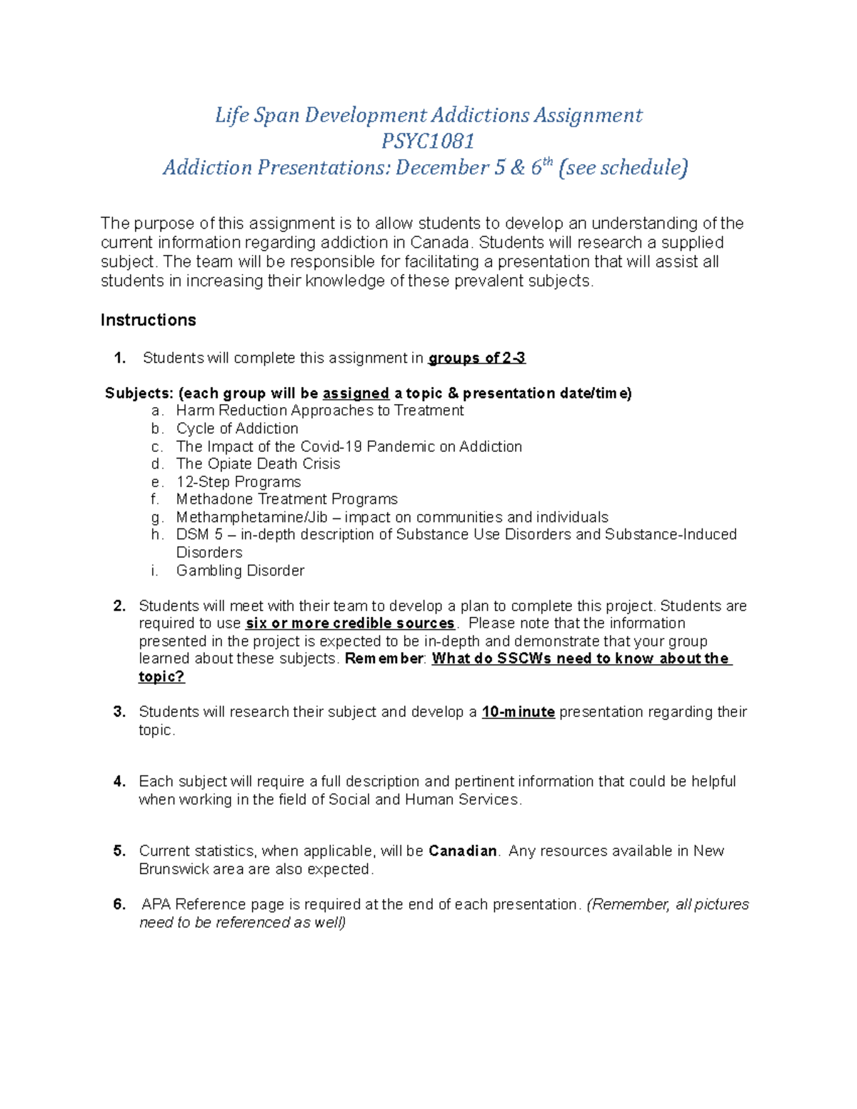 Addiction Presentation Project 2022 - Life Span Development Addictions ...