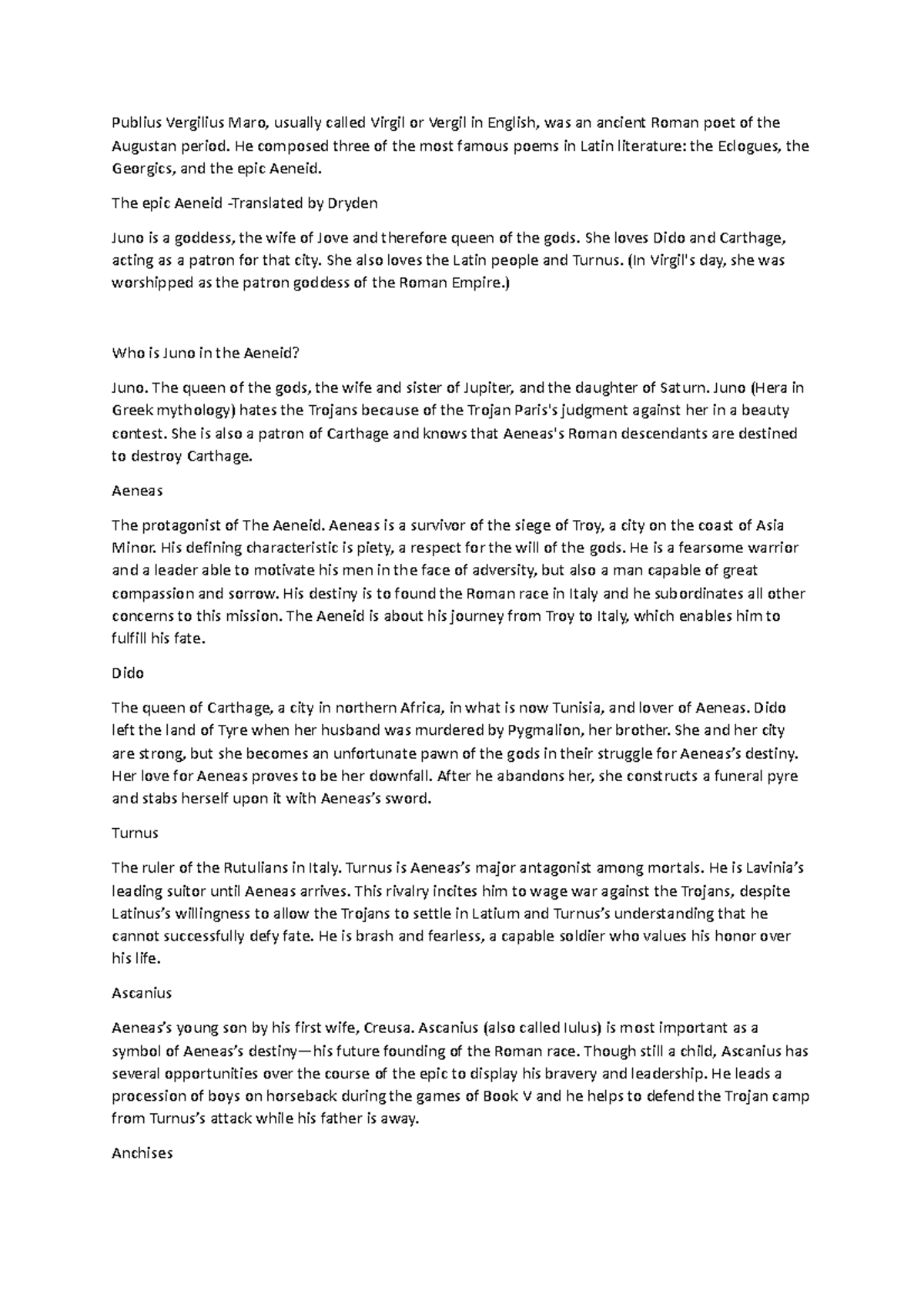 Aeneid IV- Virgil - Publius Vergilius Maro, usually called Virgil or ...