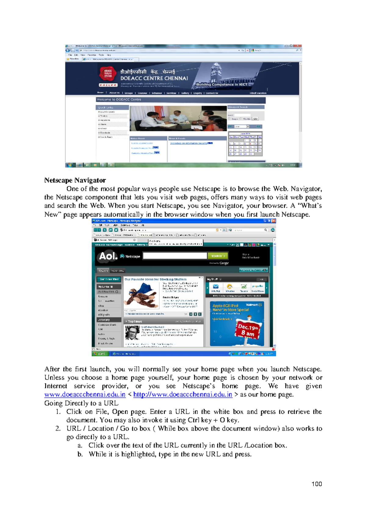 Basic Computer Course Part-18 - Netscape Navigator One of the most ...