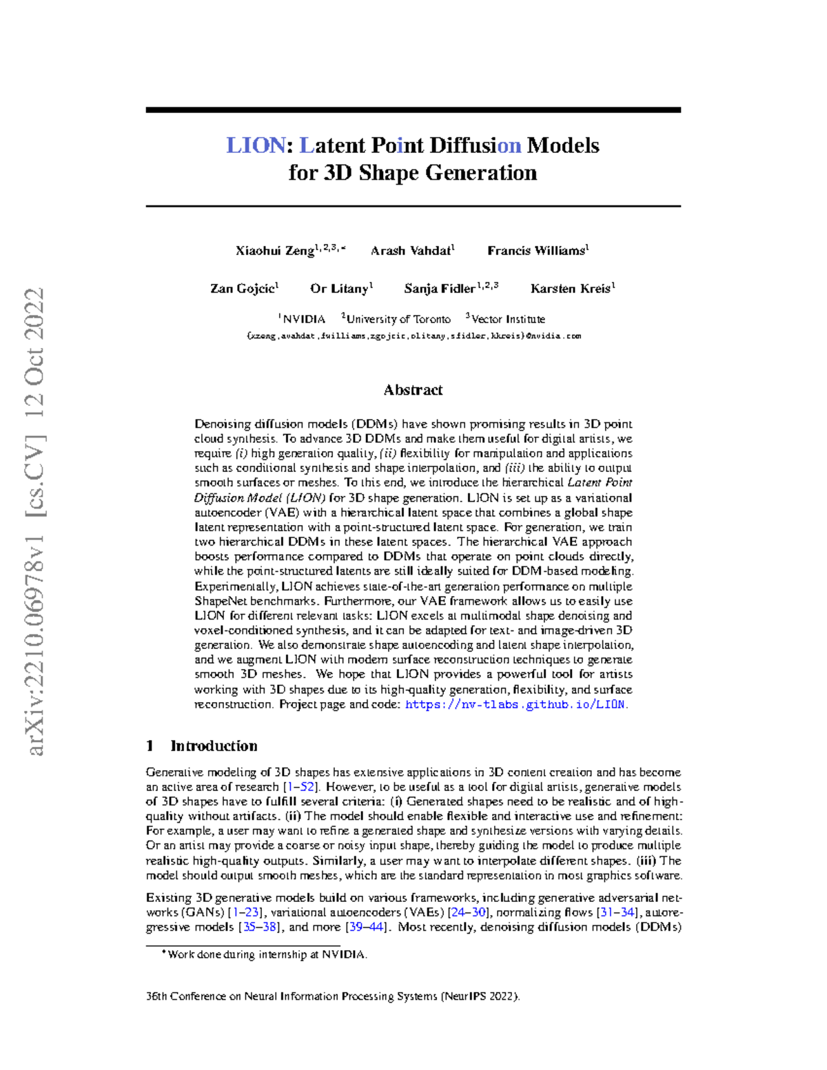 Latent Point Diffusion Models - To advance 3D DDMs and make them useful ...