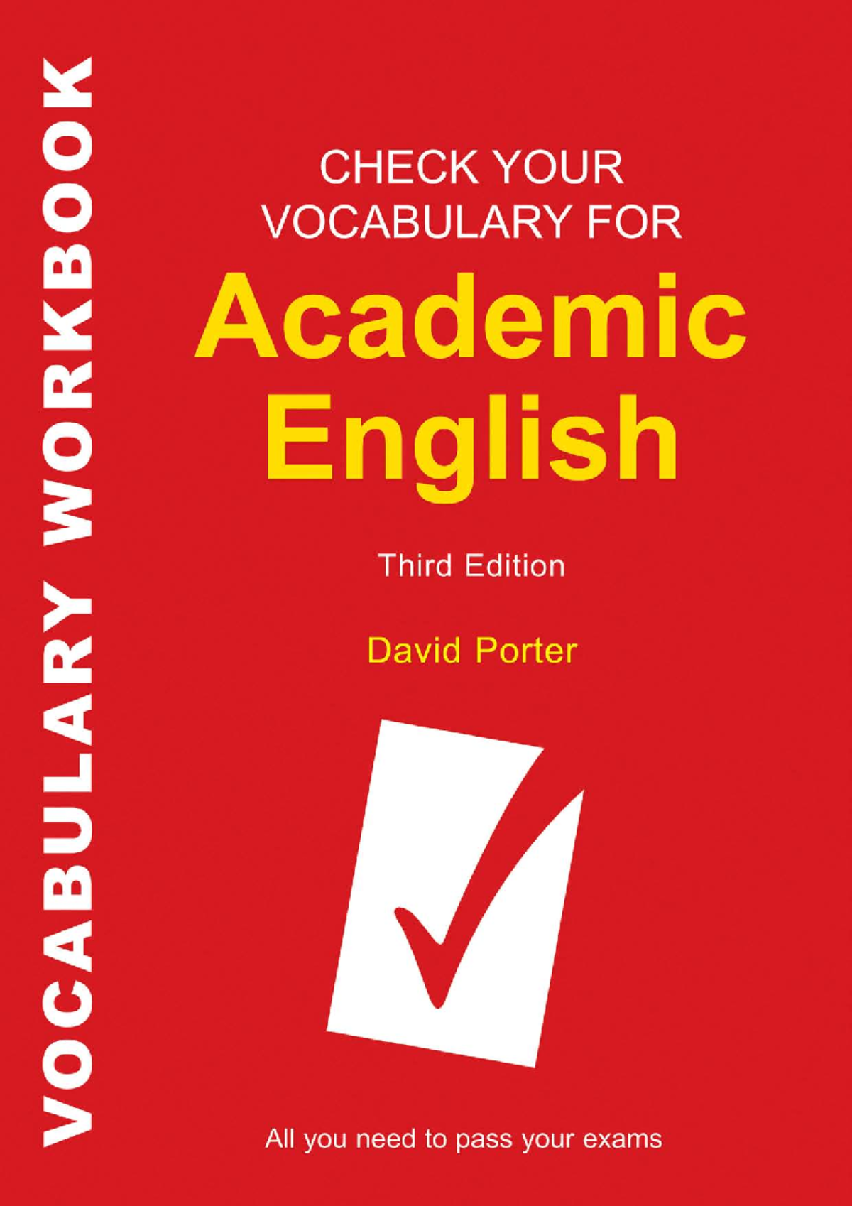 Check Your Vocabulary For Academic English CHECK YOUR VOCABULARY FOR