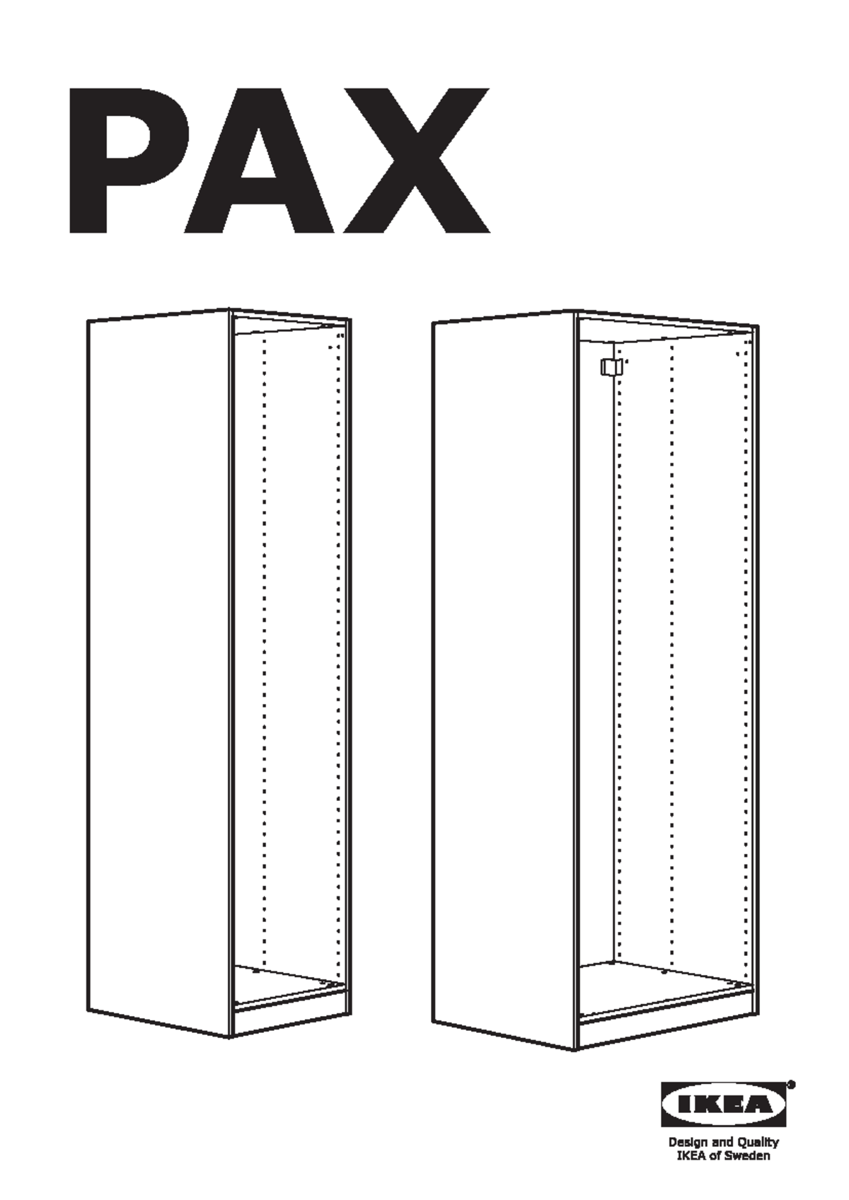 Pax-wardrobe-frame AA-1301930-9 pub - PAX 2 AA-1301930- ENGLISH ...