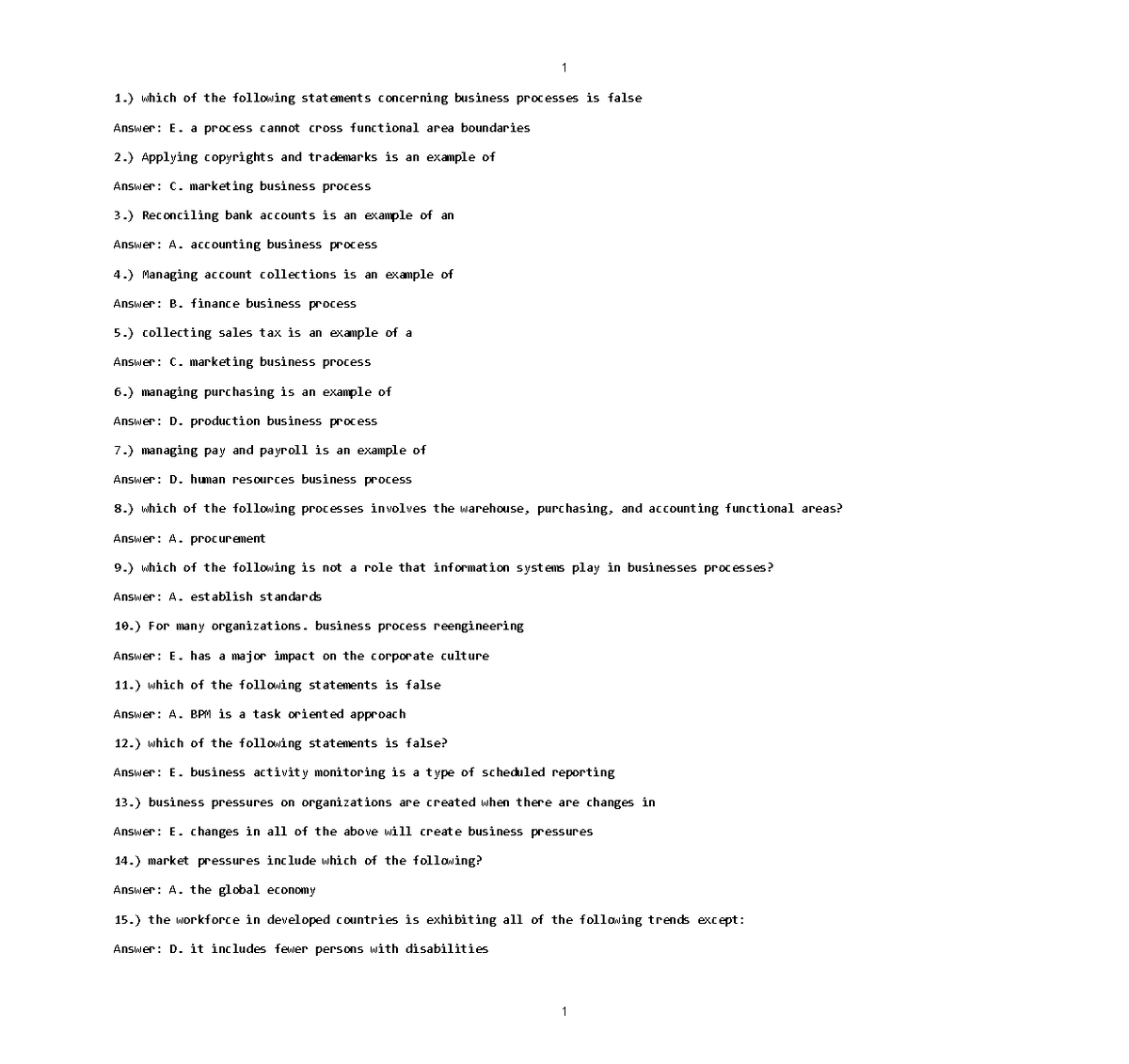 IS 2080C - Chapter 2 Review 2 - 1.) which of the following statements ...