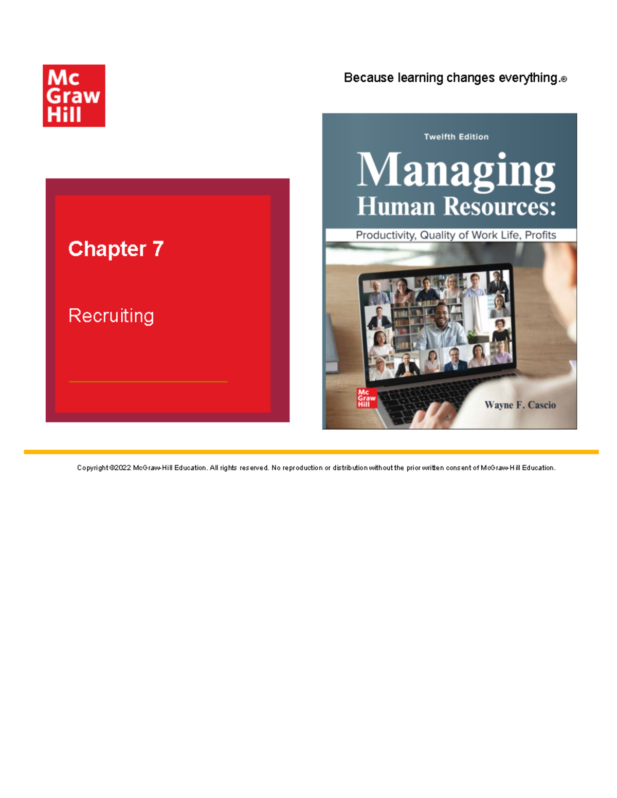 Ch7 - Lecture notes 7 - Because learning changes everything.® Chapter 7 ...