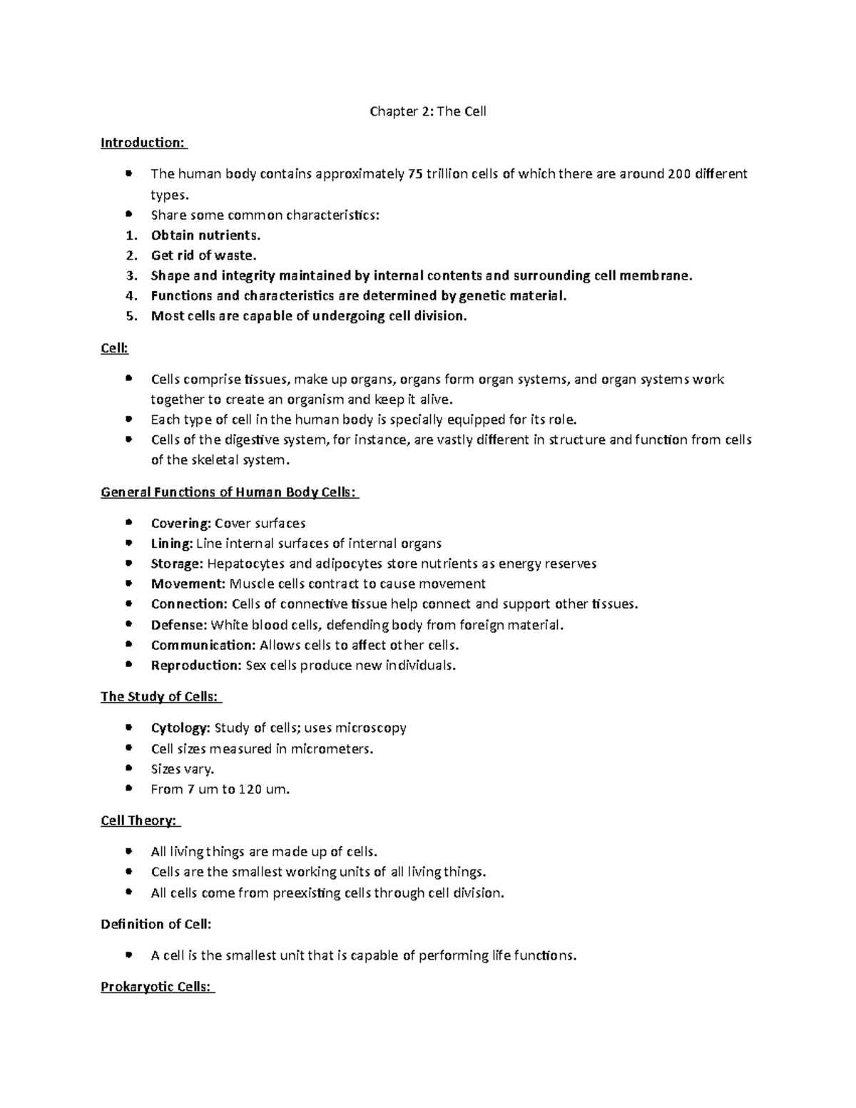 An Introduction To The Cells Of Organisms