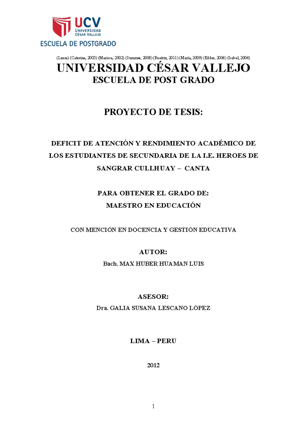 144676319 Proyecto Deficit Atencion Y Rendimiento Academico - (Laura ...