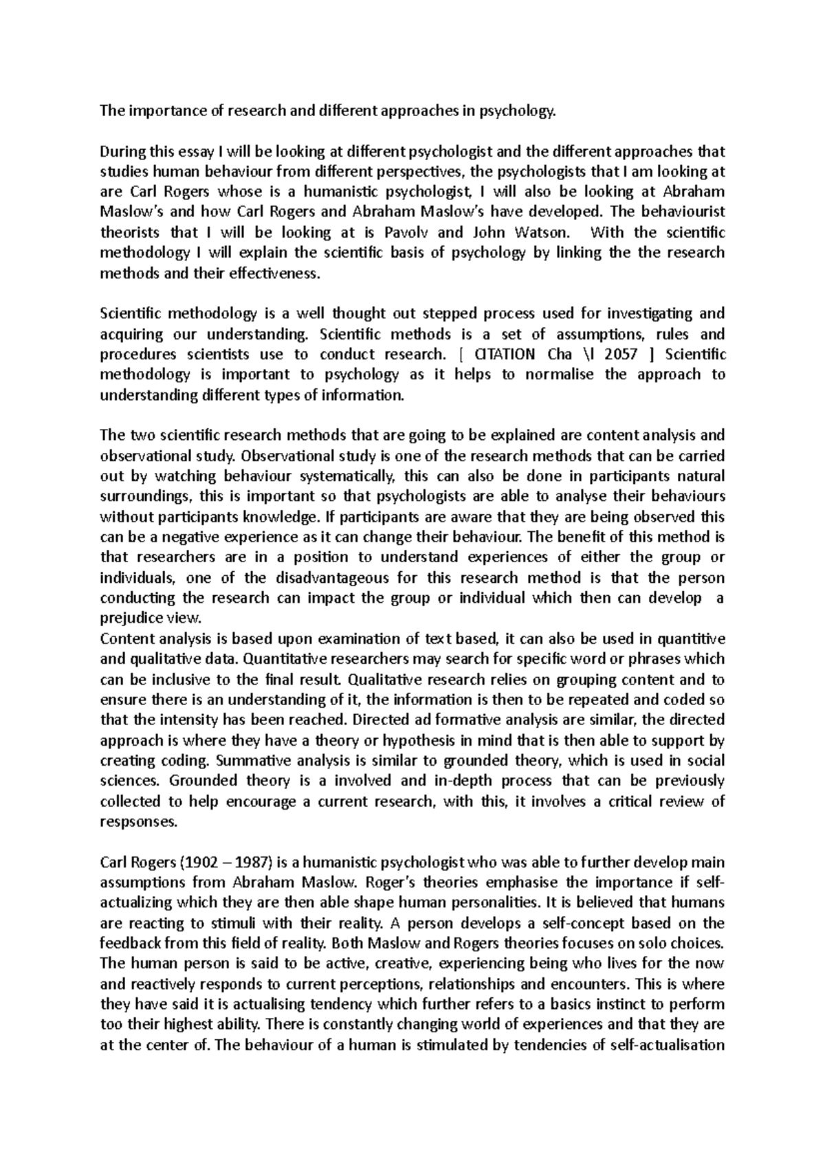 Pysch important resub - psychology work that includes references as ...