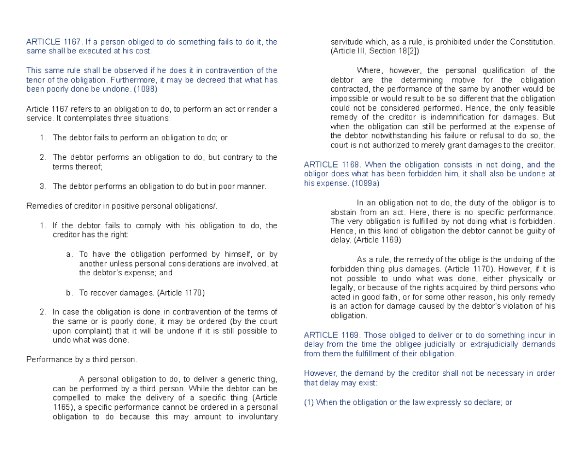 Obligation and Contracts - Business Administration - PangSU - Studocu