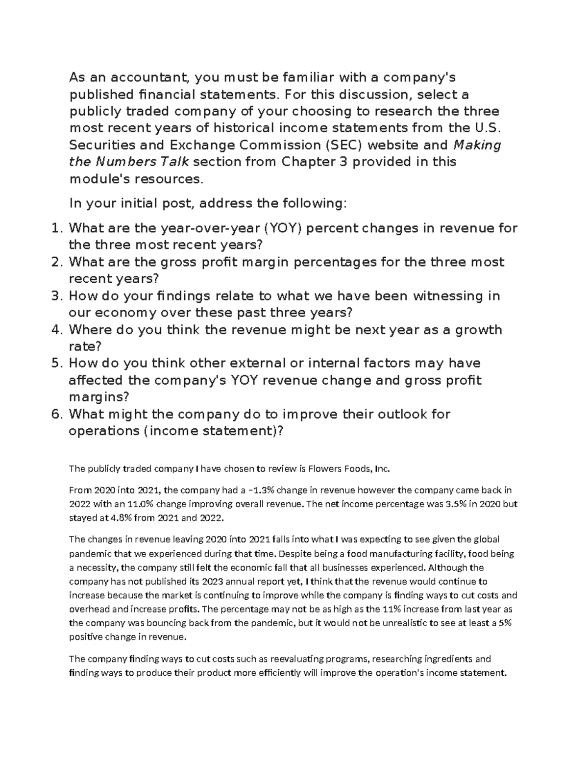 ACC-345 Module 2 Discussion - As an accountant, you must be familiar ...