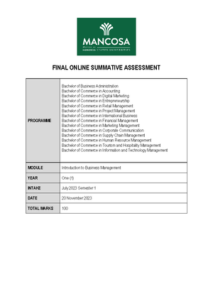 Study Notes - Introduction to Business Management KCQ 1- Unit 1 & 2 ...