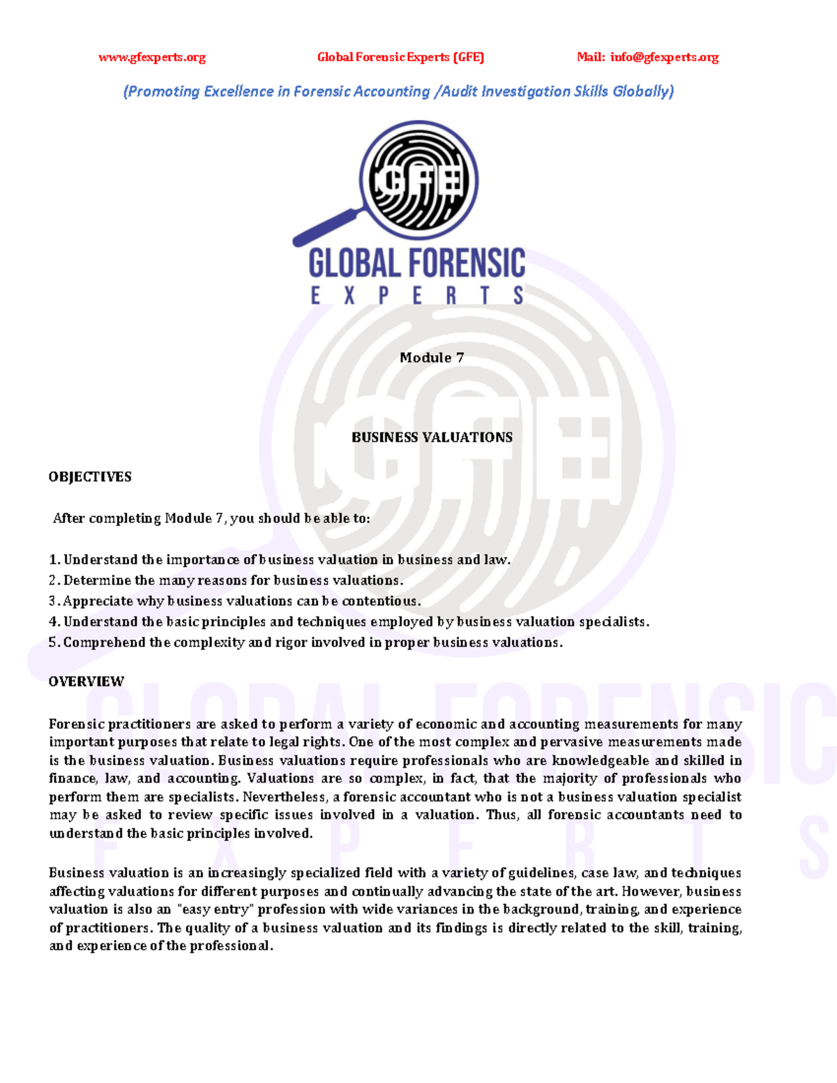 Forensic and Investigative Accounting Module 7[3822] - (Promoting ...