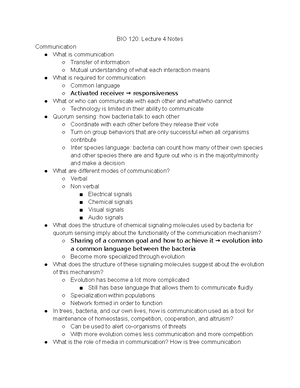 Lab Exam - BIO 120 - Lab Bio Study Guide - Lab Exam - BIO 120 Review of ...