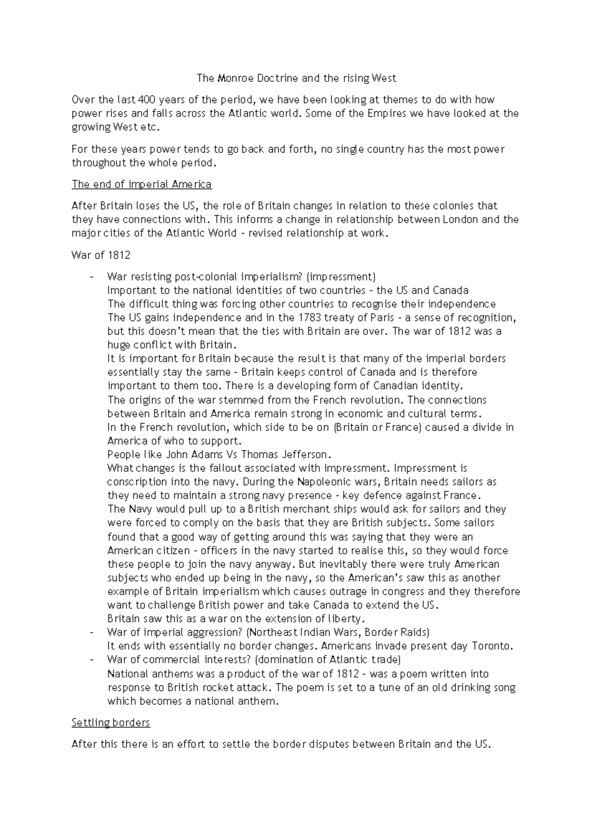 35-monroe-doctrine-lecture-notes-the-monroe-doctrine-and-the