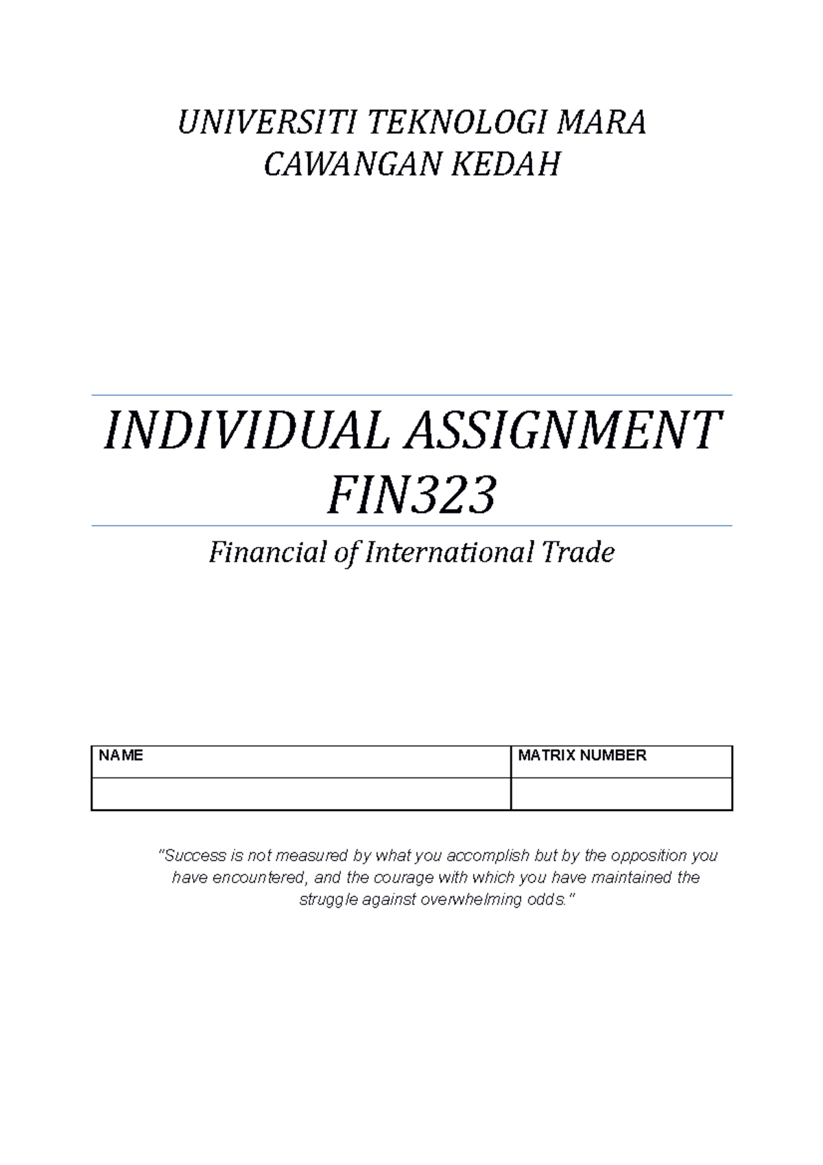 Individual Assignment MAC2022.docx - UNIVERSITI TEKNOLOGI MARA CAWANGAN ...