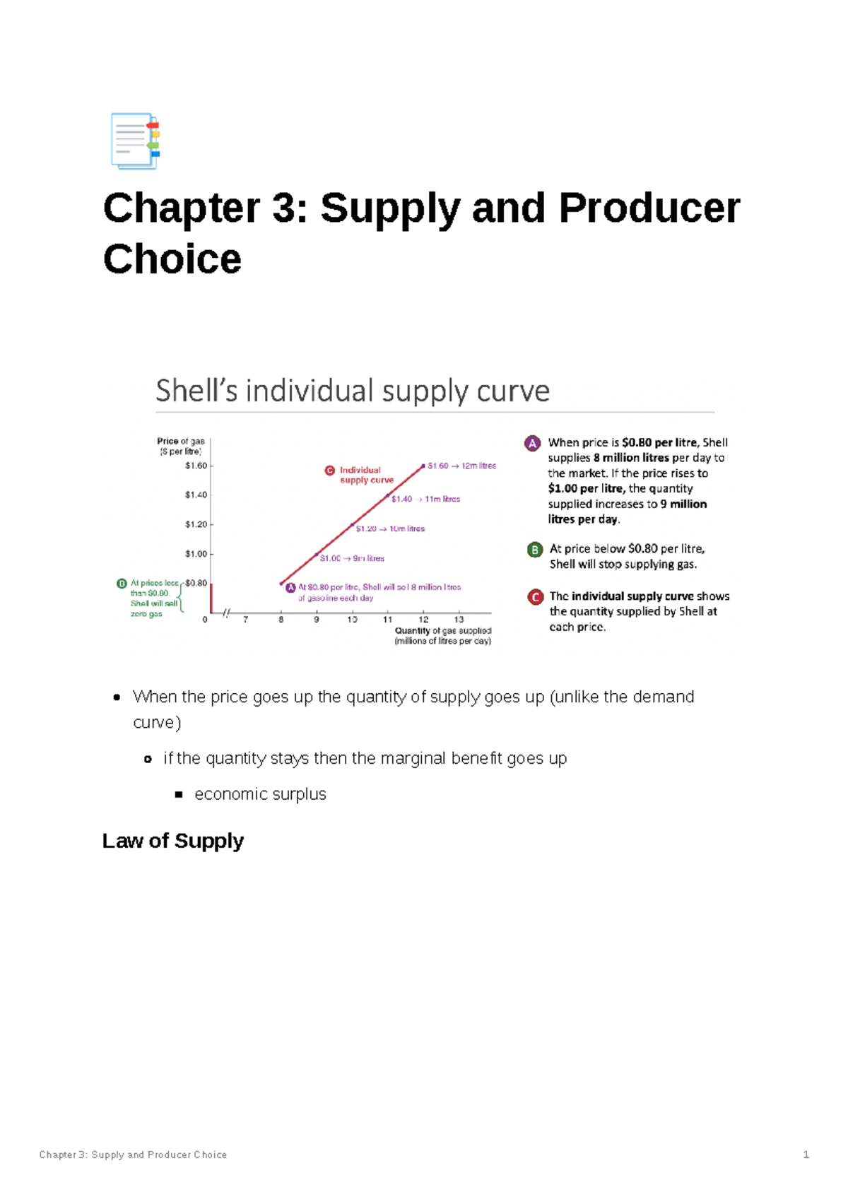 Chapter 3 Supply and Producer Choice - 📑 Chapter 3: Supply and Producer ...