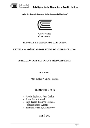 Tarea Proyecto. C2 - Producto Academico - Avance del Proyecto – Modelos ...