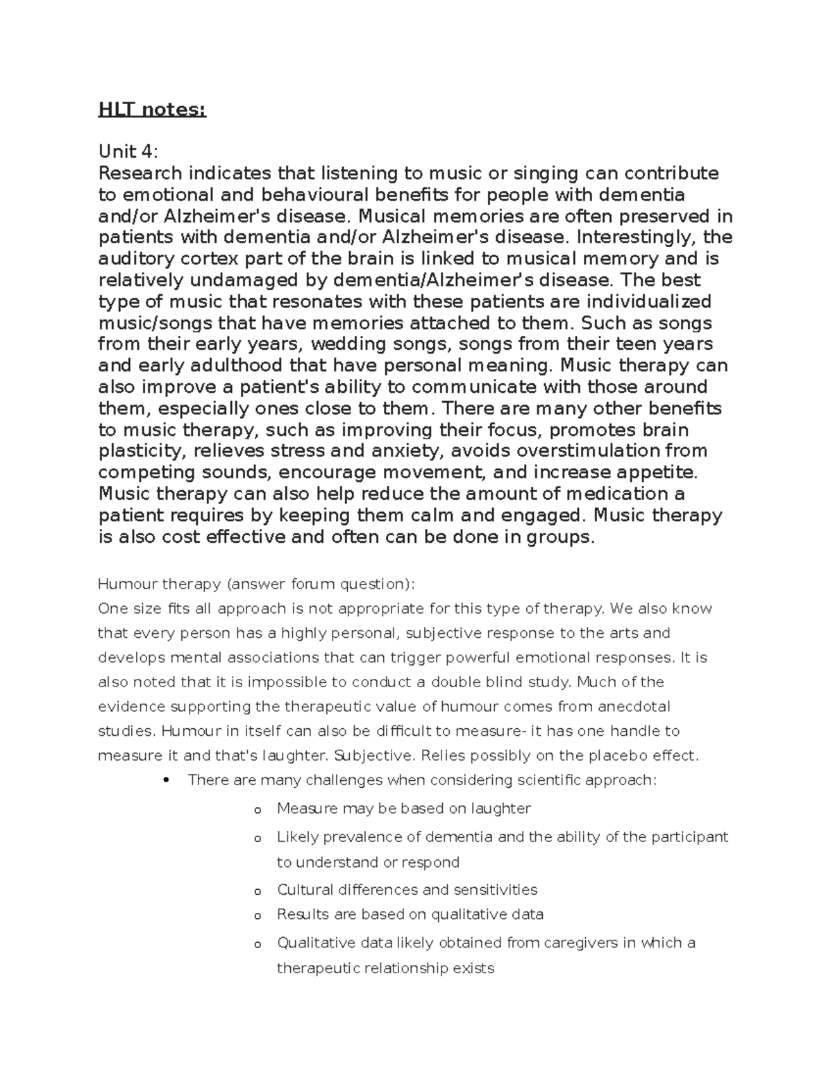 HLT my random notes - HLT notes: Unit 4: Research indicates that ...