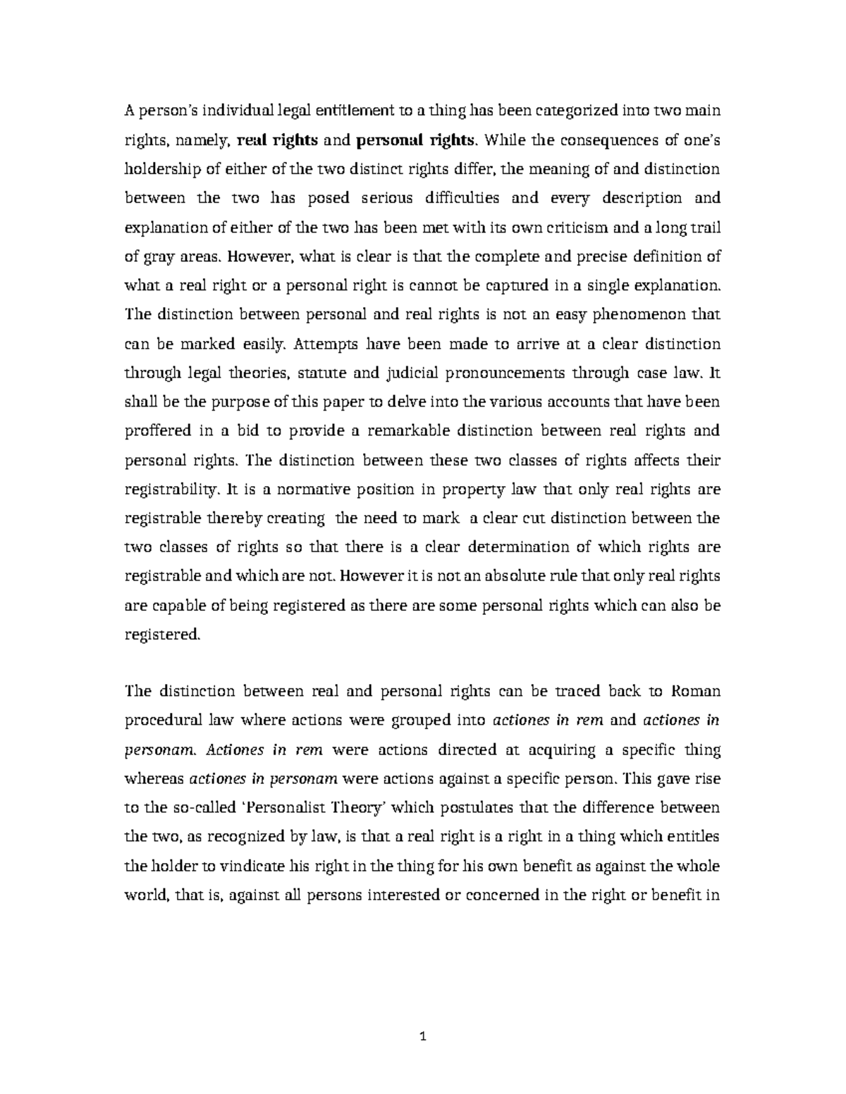 Mandatory Assignments - A person’s individual legal entitlement to a ...